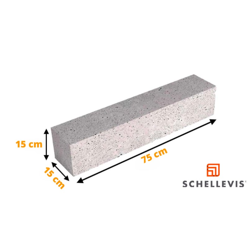 Schellevis Stapelelement Grijs 75x15x15 | Bestratingsmarkt